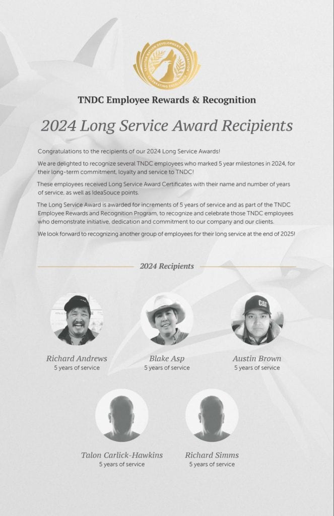 TNDC Announces The Employee Reward And Recognition Program 2024 Long ...